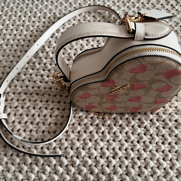 Coach | Bags | Coach Heart Crossbody Bag In Signature Canvas With Heart ...
